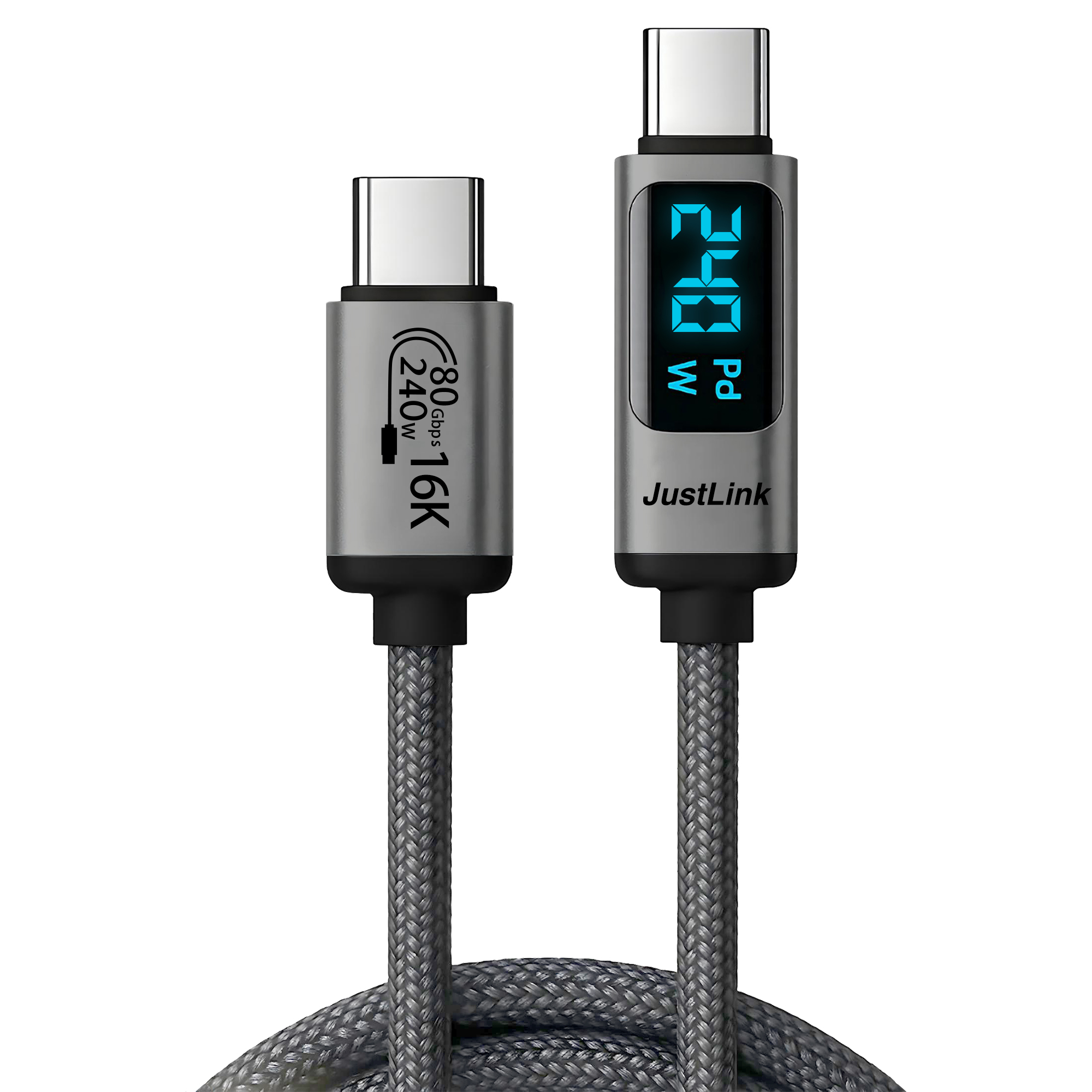 USB4 V2.0 USB C-C Cable fast charge-with data display (up to 48V5A 240W ...